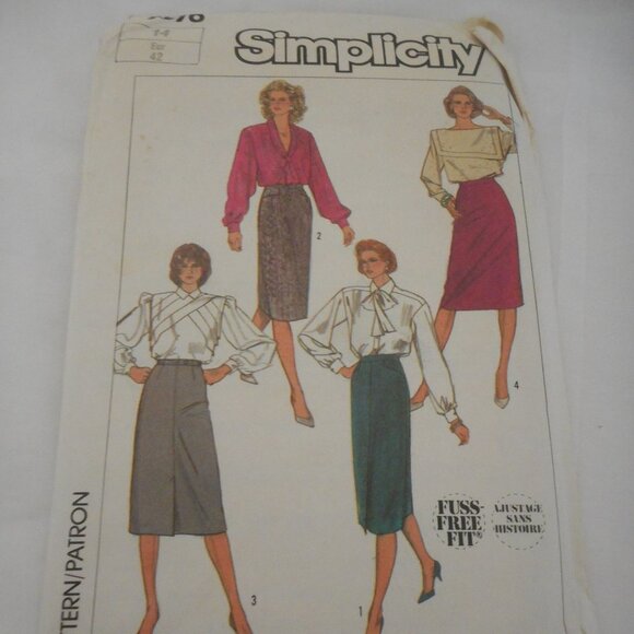 Simplicity | Office | Vintage Simplicity Skirt Cut Sewing Pattern 7676 ...